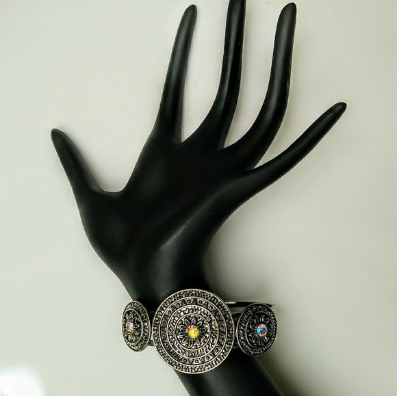 Jewelry | Vintage Silver Hinged Cuff Bracelet | Poshmark